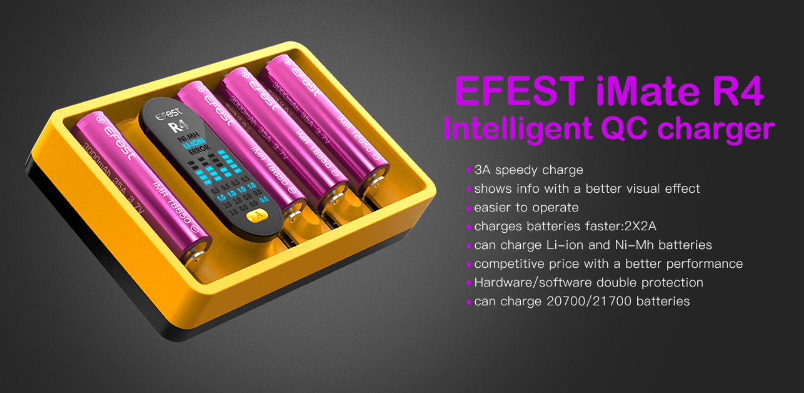 Efest Vape Goods - iMate R4 QC Charger - Mixology Vape